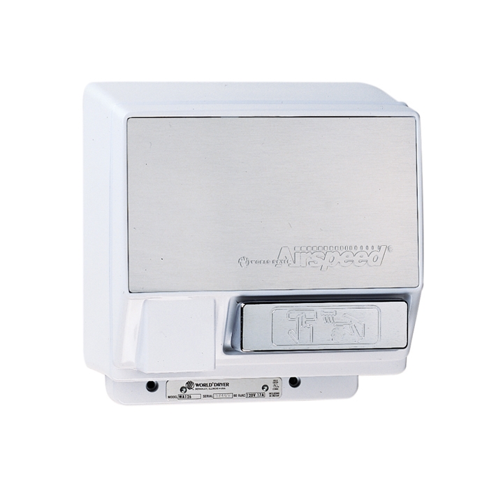 World Dryer Hand Dryer - Airspeed Series Diecast Zinc Push Button ...